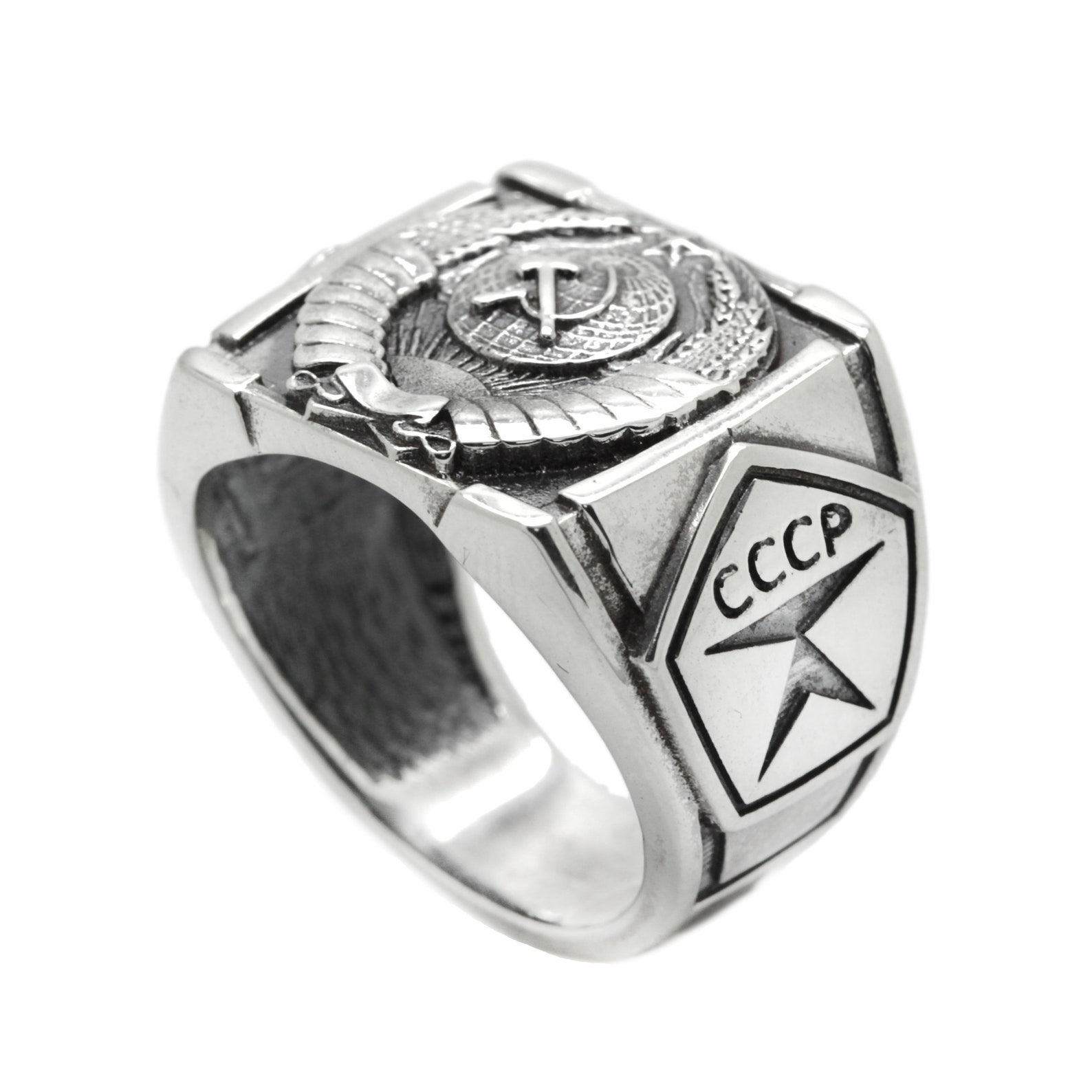 USSR Soviet Heraldry, Emblems of the Soviet Republics Ring Sterling ...