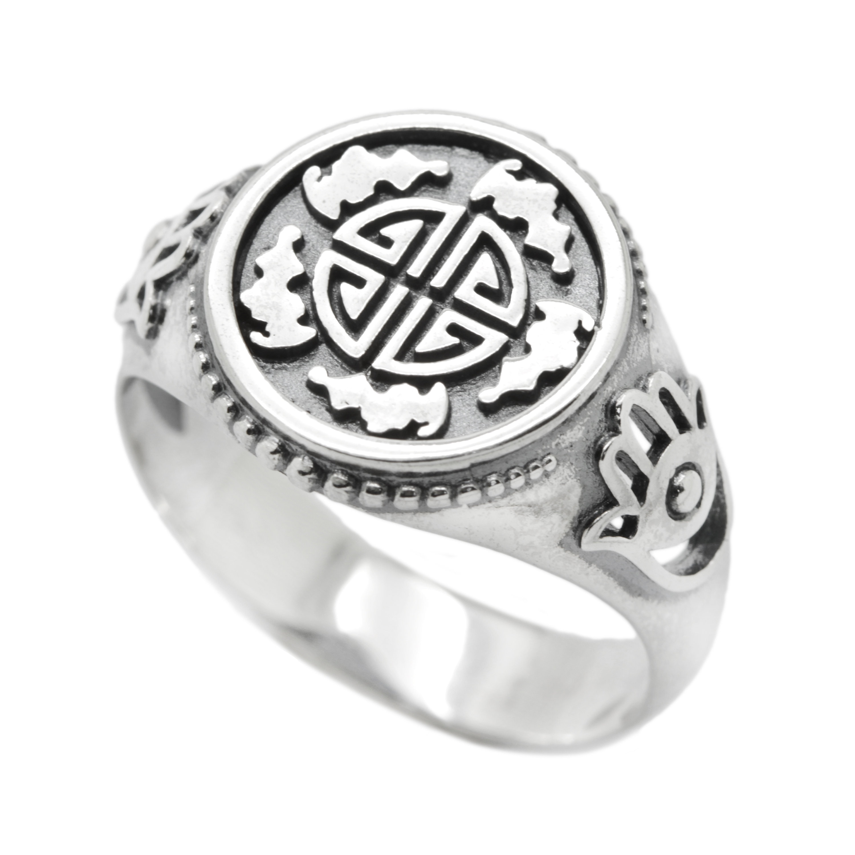 Symbol of the Five Blessings and Hamsa Ring Silver 925 - Etsy