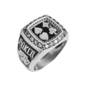 Quad Aces Mens Signet Ring – Lucky Card Suit Silver Ring, Perfect Poker ...