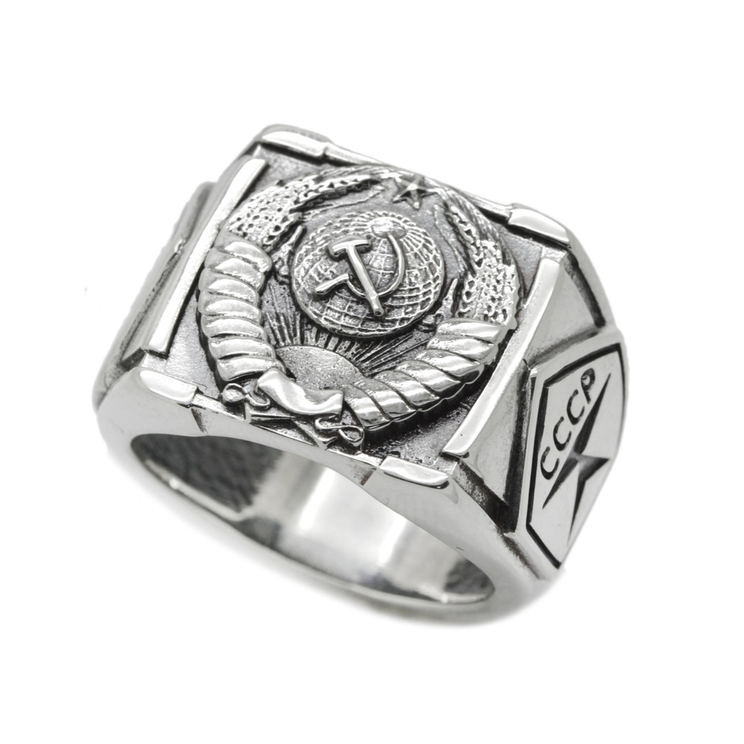 USSR Soviet Heraldry, Emblems of the Soviet Republics Ring Sterling ...