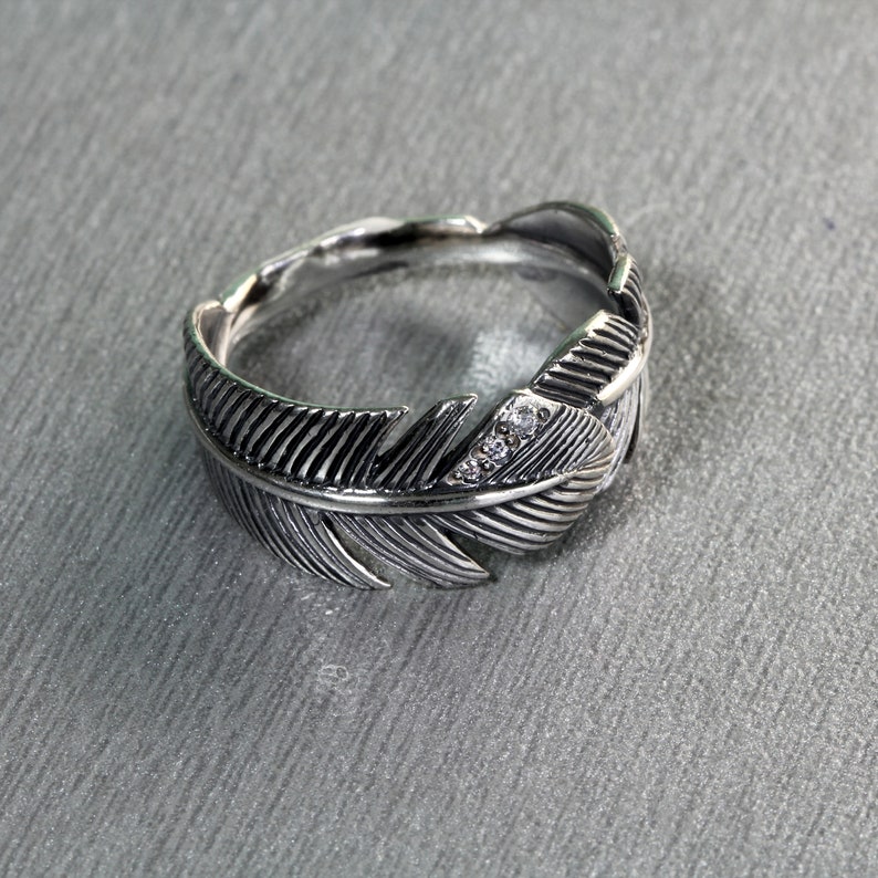 Bird Feather Women's Ring Silver 925 - Etsy