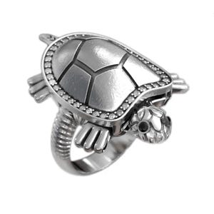 Turtle Ring With Movable Legs, Ocean Life Inspired Jewelry - Etsy