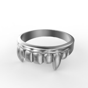 Elegant Vampire Fangs Jaw, Vampire Ring, Vampire Teeth Ring, Unisex ...