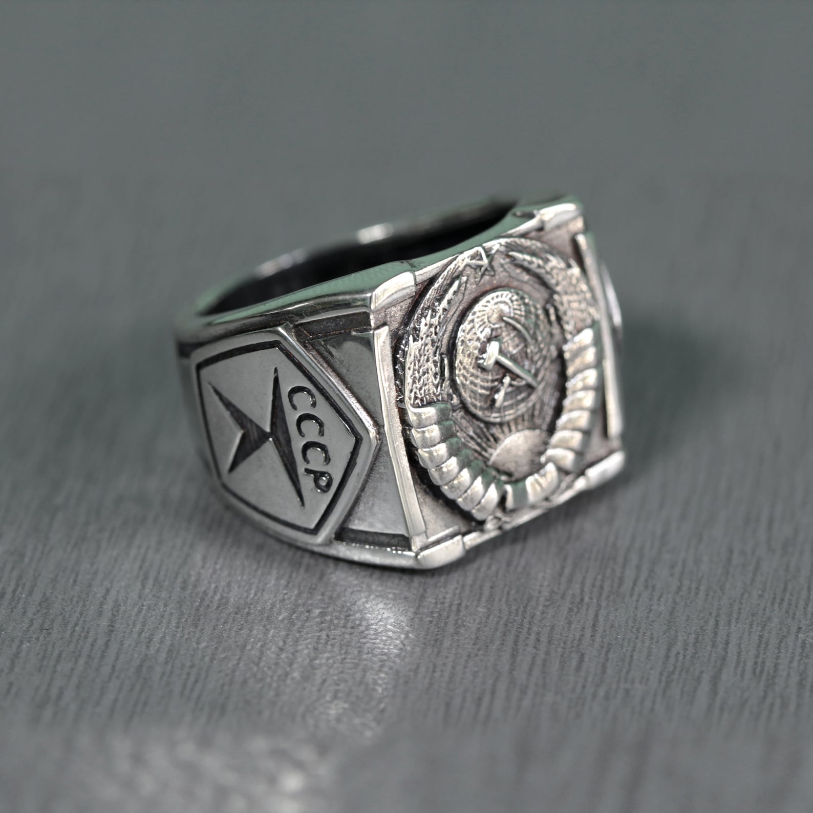 USSR Soviet Heraldry, Emblems of the Soviet Republics Ring Sterling ...