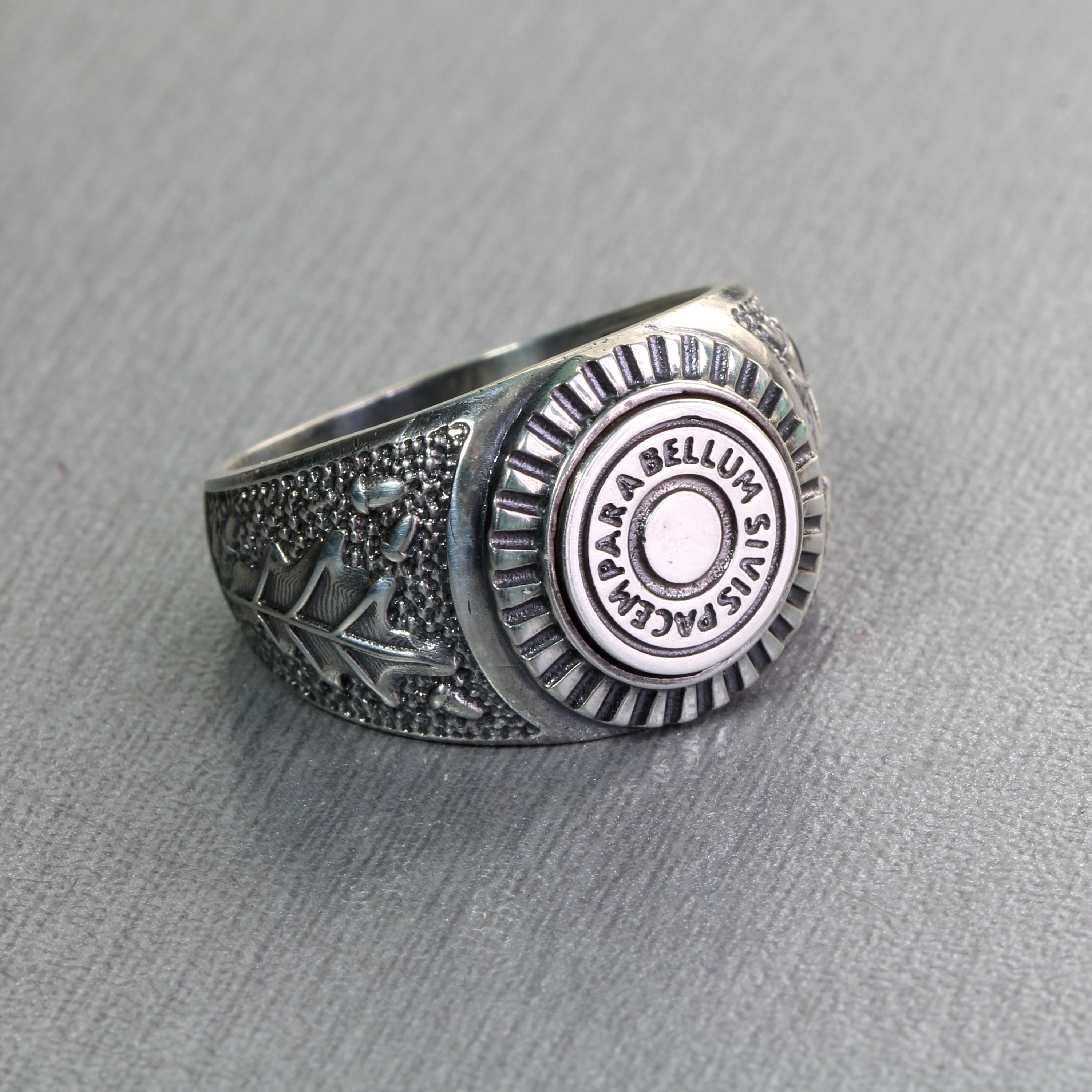 Si Vis Pacem Para Bellum Bullet Men Silver Ring - Etsy Australia