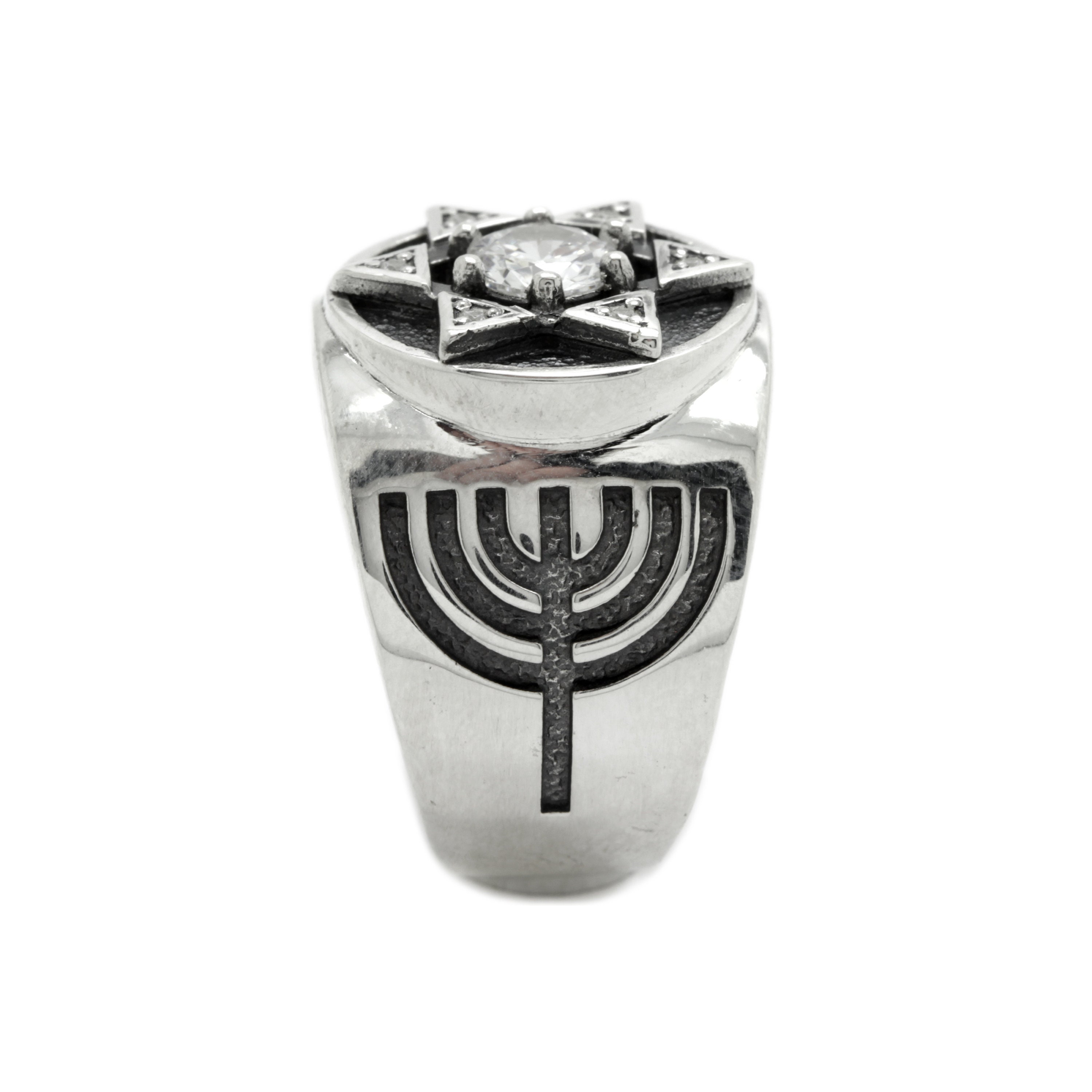 King David Star Jewish Israel Menorah Judaica Jewelry Mens | Etsy