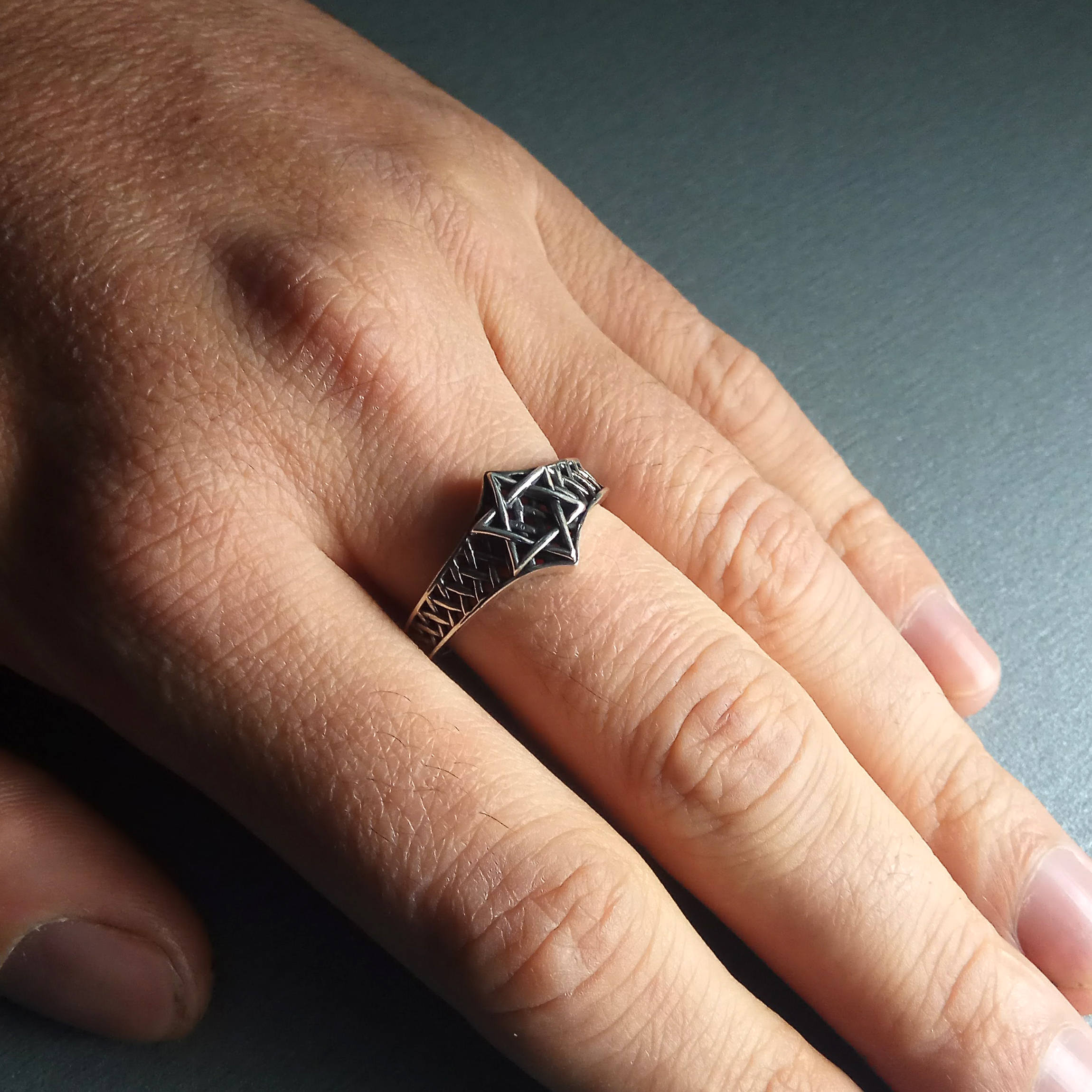 Star of David Ring King Solomon Ring Jewish Star Sterling | Etsy