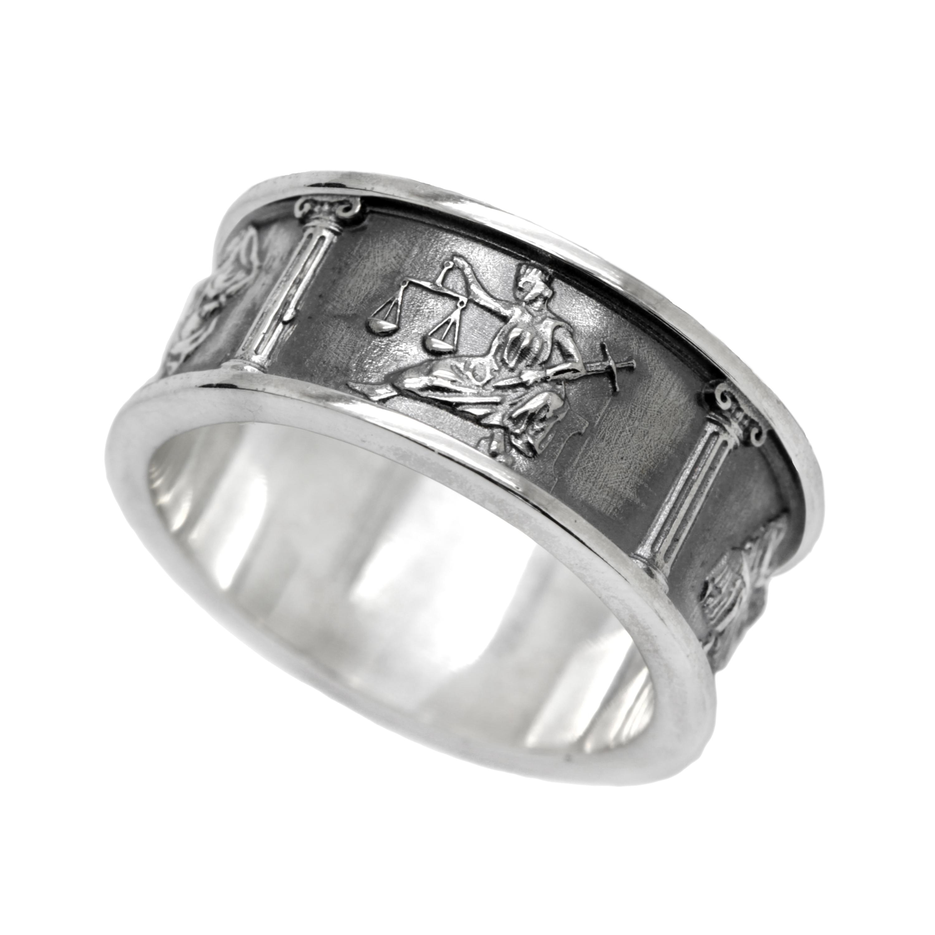 Stoic Ring With Four Cardinal Virtues, Catholic Jewelry, Memento Mori ...