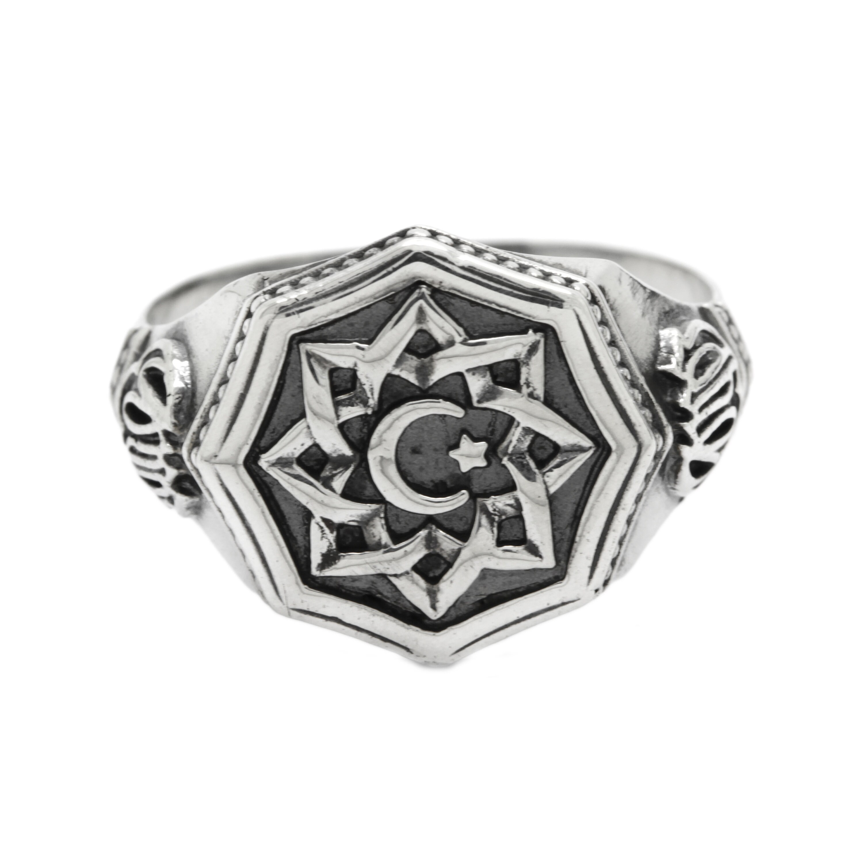 Islam Symbol Star and Crescent Moon Ring Silver 925 | Etsy