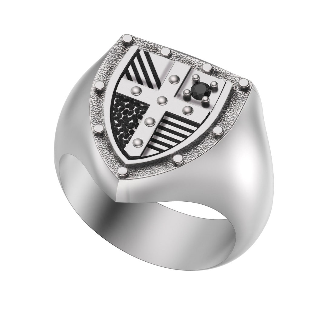 Varangian Knight's Shield • Signet • Sterling Silver 925 - Etsy