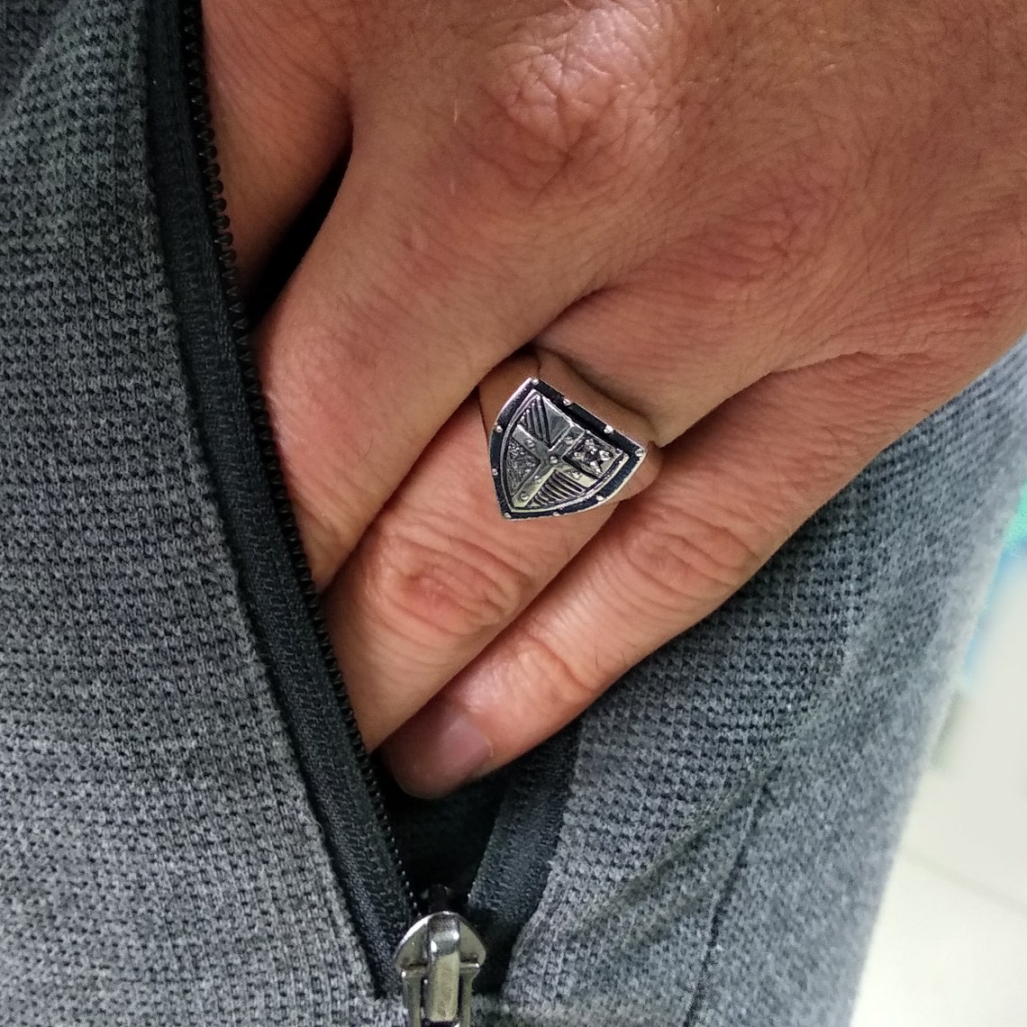 Varangian Knight's Shield Signet Sterling Silver 925 | Etsy