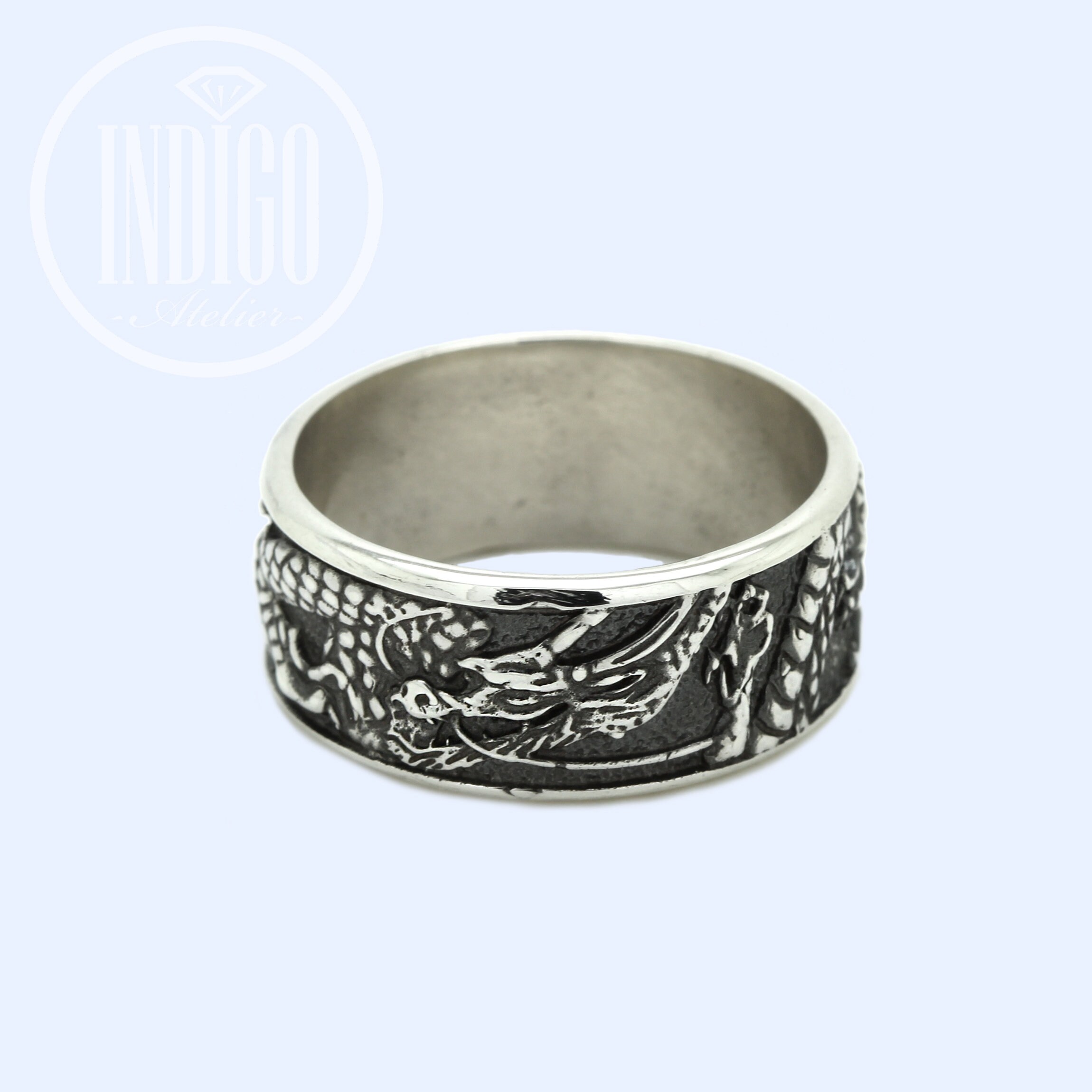 Dragon Engagement Ring Silver 925 | Etsy