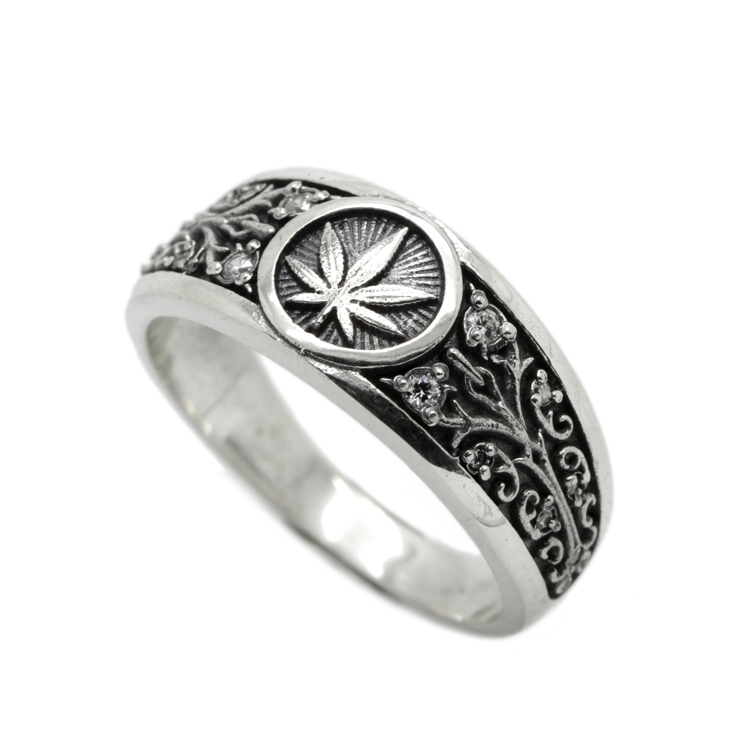 Cannabis Pinky Unisex Ring Sterling Silber 925 - Etsy.de