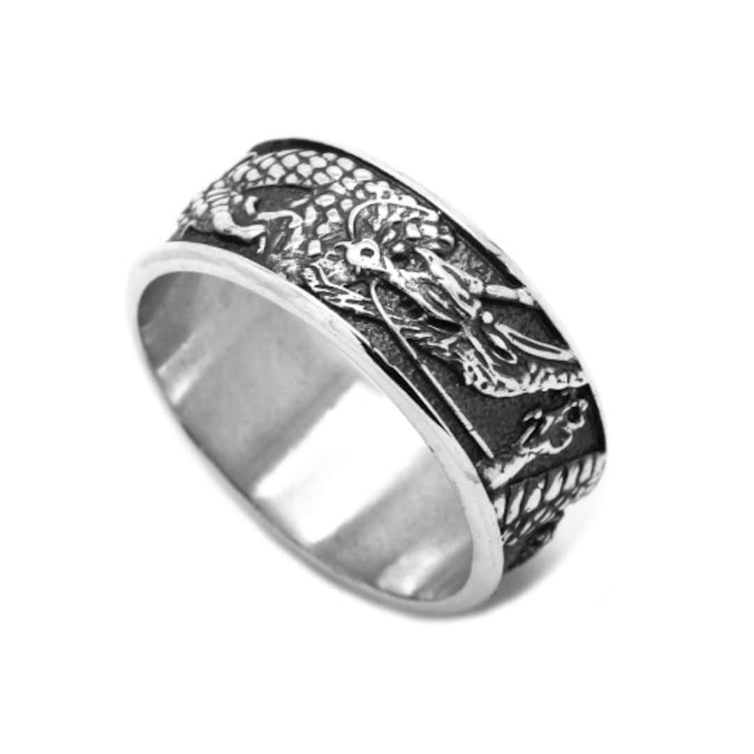 Dragon Engagement Ring Silver 925 - Etsy