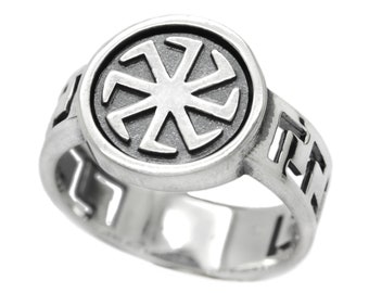Veles Slavic Symbol Men Ring Silver 925 | Etsy