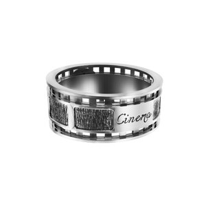 Bethtastic Film Frame and Old Movie Camera, Sterling Silver Band Ring ...