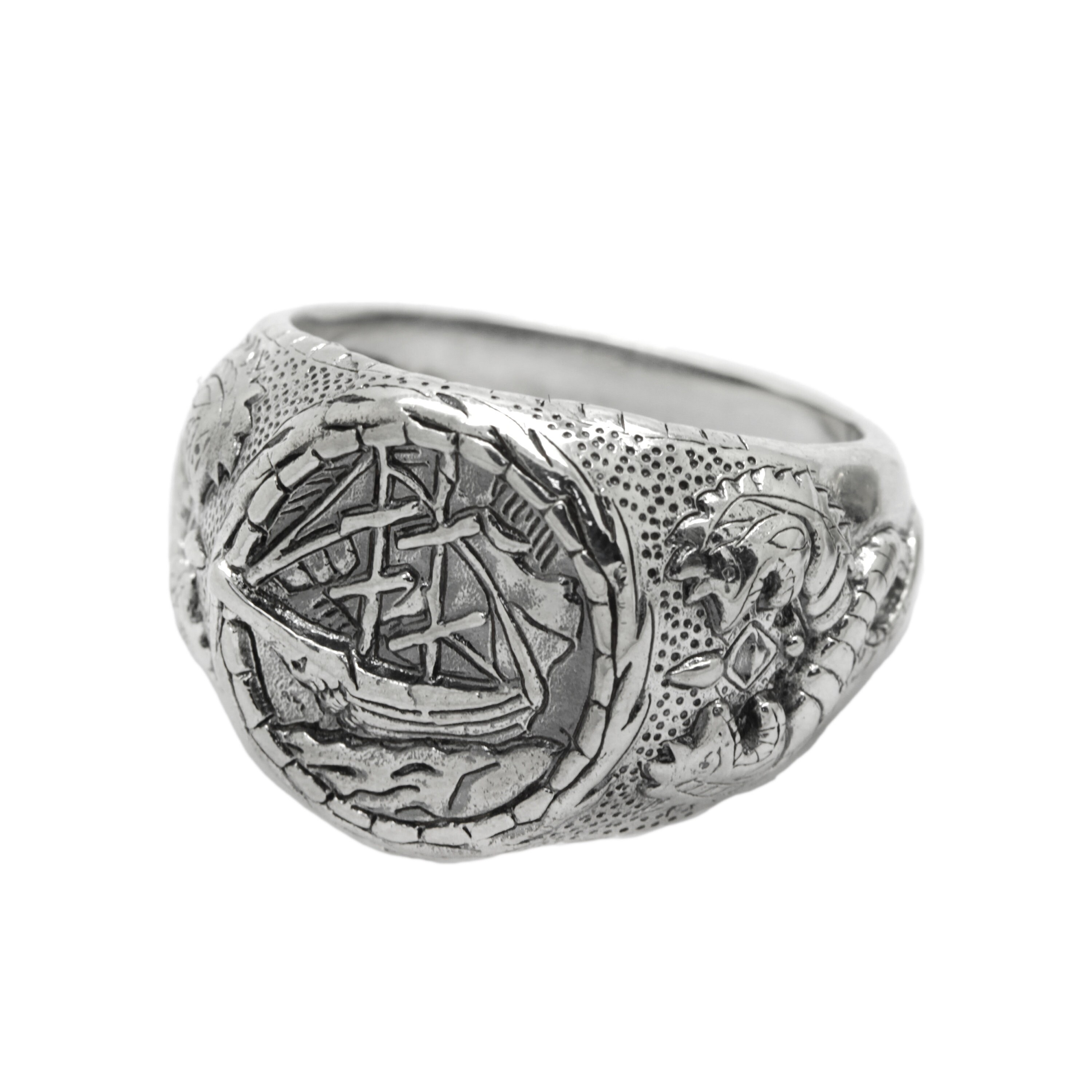 Sailing Ship Storm Sailor Ring Seamen Mens Sterling Silver - Etsy