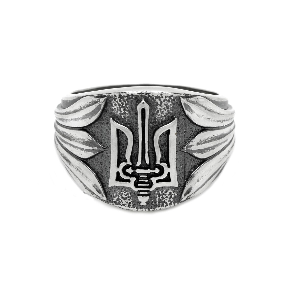 Ukrainian Trident Tryzub Symbol Ring Silver 925 - Etsy