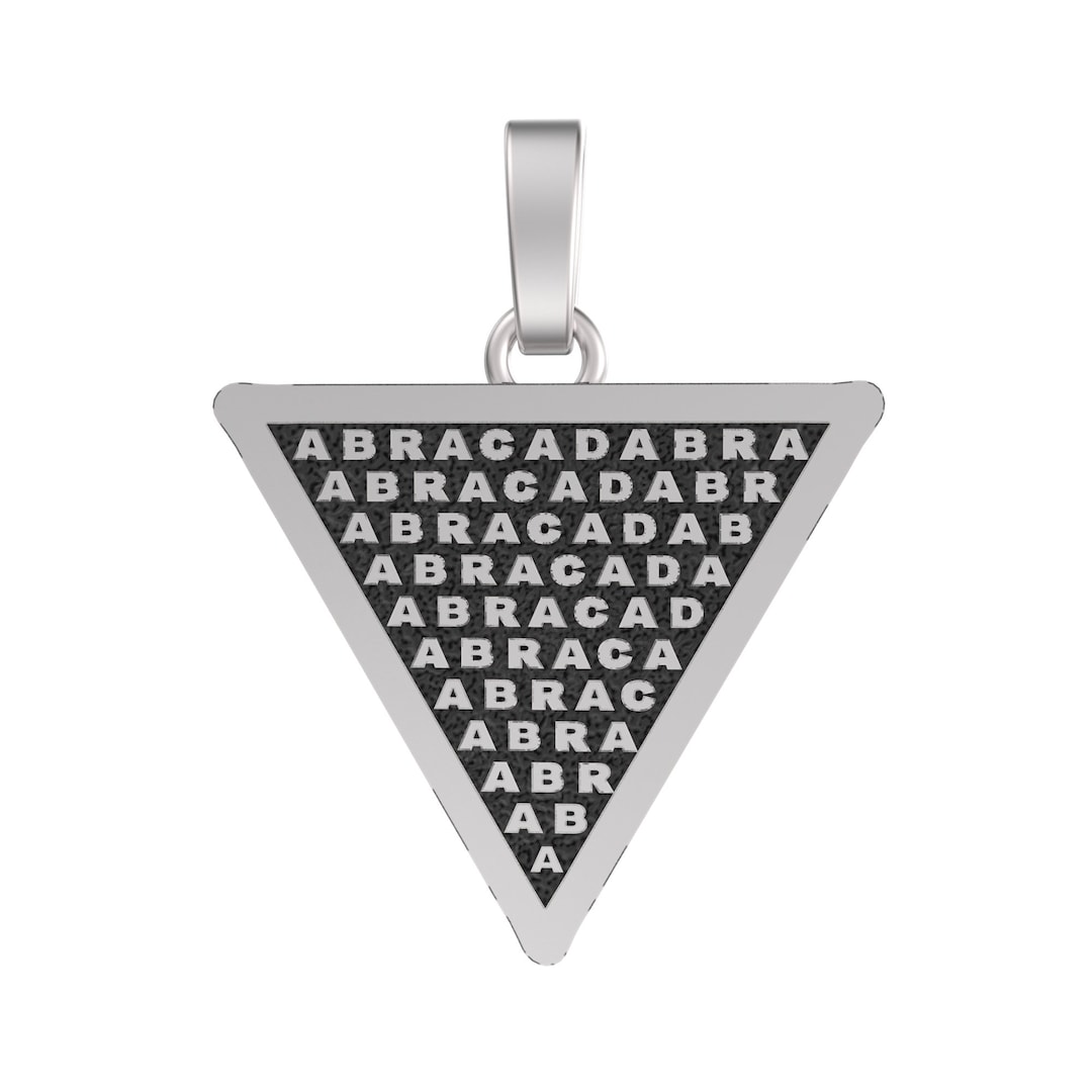 Abracadabra Magic Pendant – Sterling Silver Occult Talisman Necklace ...