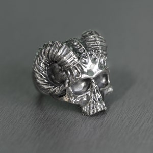 Devil Skull Men's Ring Sterling Silver 925 - Etsy