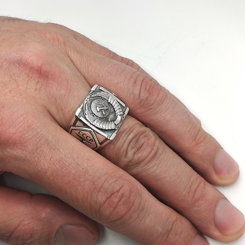 USSR Soviet Heraldry, Emblems of the Soviet Republics Ring Sterling ...