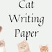 Cat Writing Paper Unique Cat Gift Idea Cat Lover Christmas - Etsy
