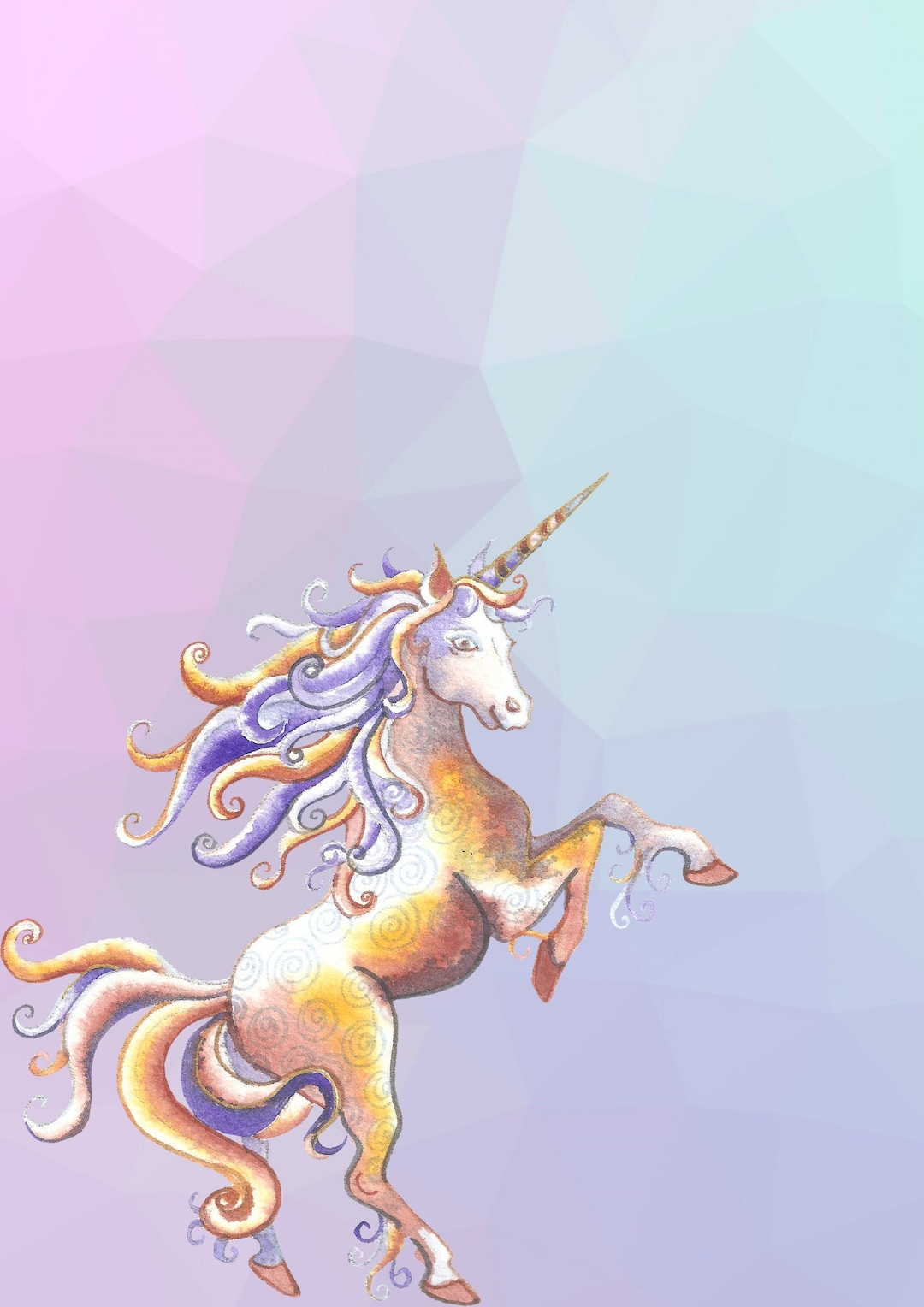 Unicorn Writing Paper Birthday Gift Idea Girl's Stationery Set Planner ...