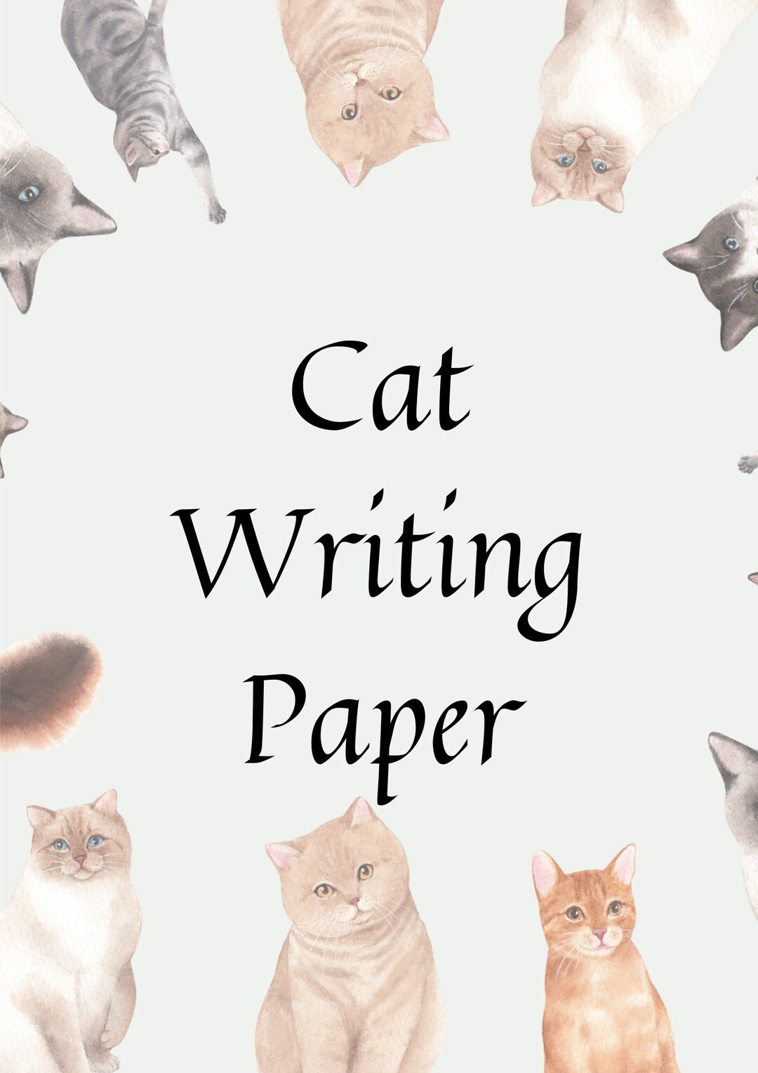 Cat Writing Paper Unique Cat Gift Idea Cat Lover Christmas - Etsy