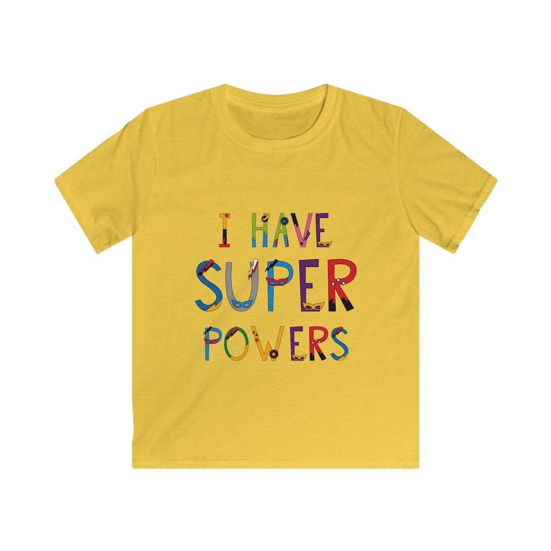 Super Hero T-shirt, I Have Super Powers Design T-shirt, Cute Kids ...