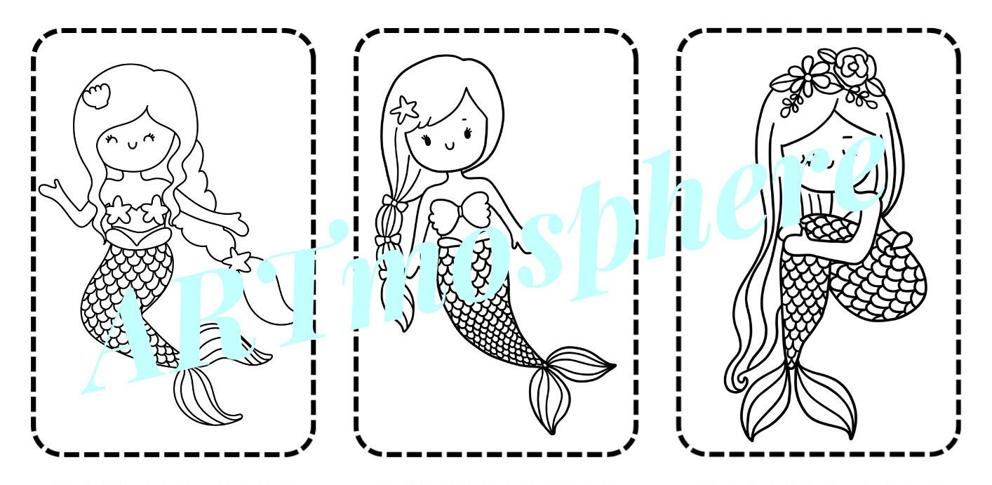 Mermaid Playing Cards to Print, Colour, Cut Out and Play With, Kids ...