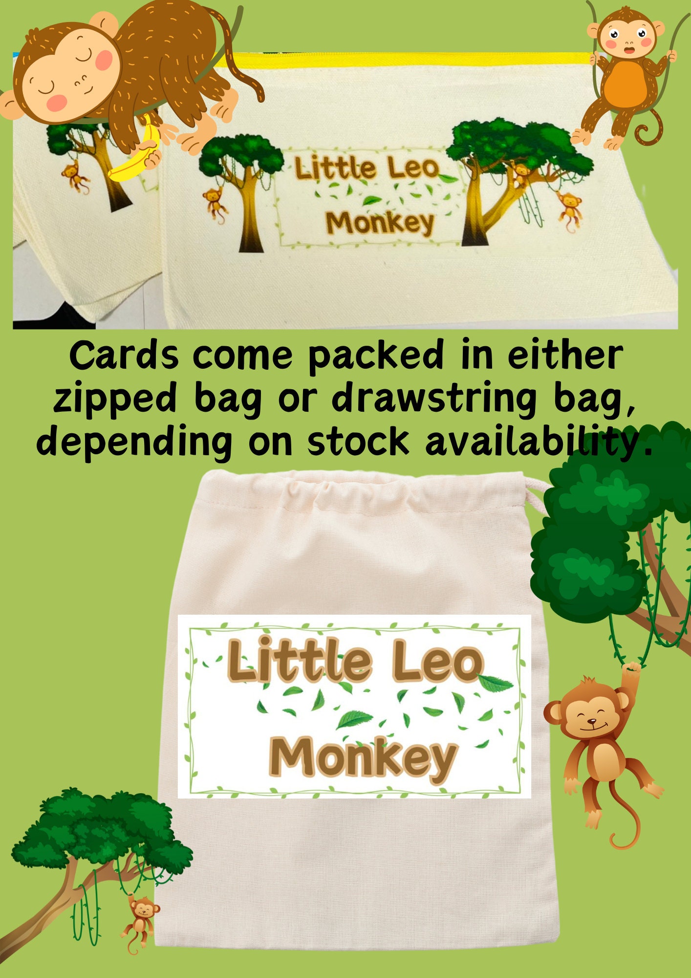 Monkey Playing Cards, Animal Snap Cards, Little Leo Book Merch, Little ...