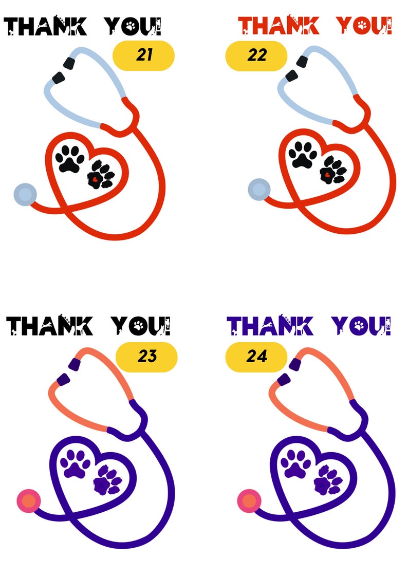 Vet Thank You Card Thank You Card for Veterinarian Greeting Card for ...