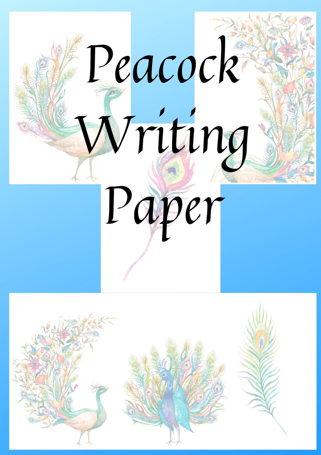 Peacock Writing Paper Unique Gift Idea Gift for Her Christmas Gift ...