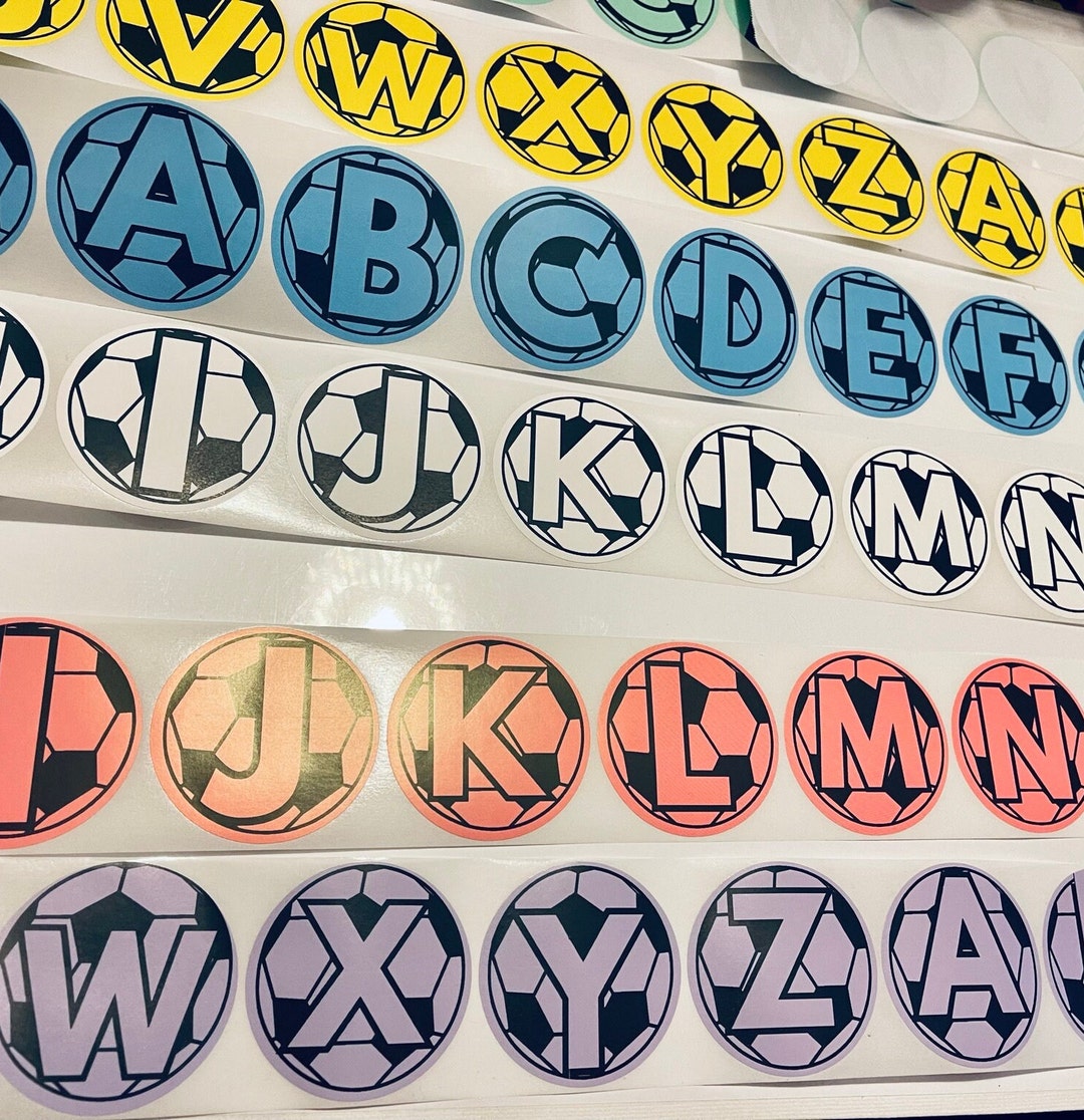 Football Stickers | Football Alphabet Labels | Letter Stickers | Letter ...