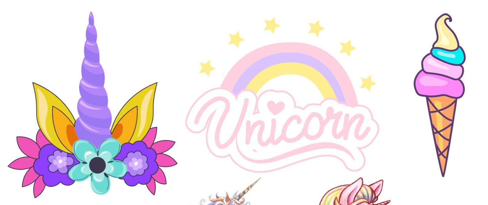 Unicorn Stickers | Cute Unicorn Sticker Sheet | Watercolour Unicorn ...