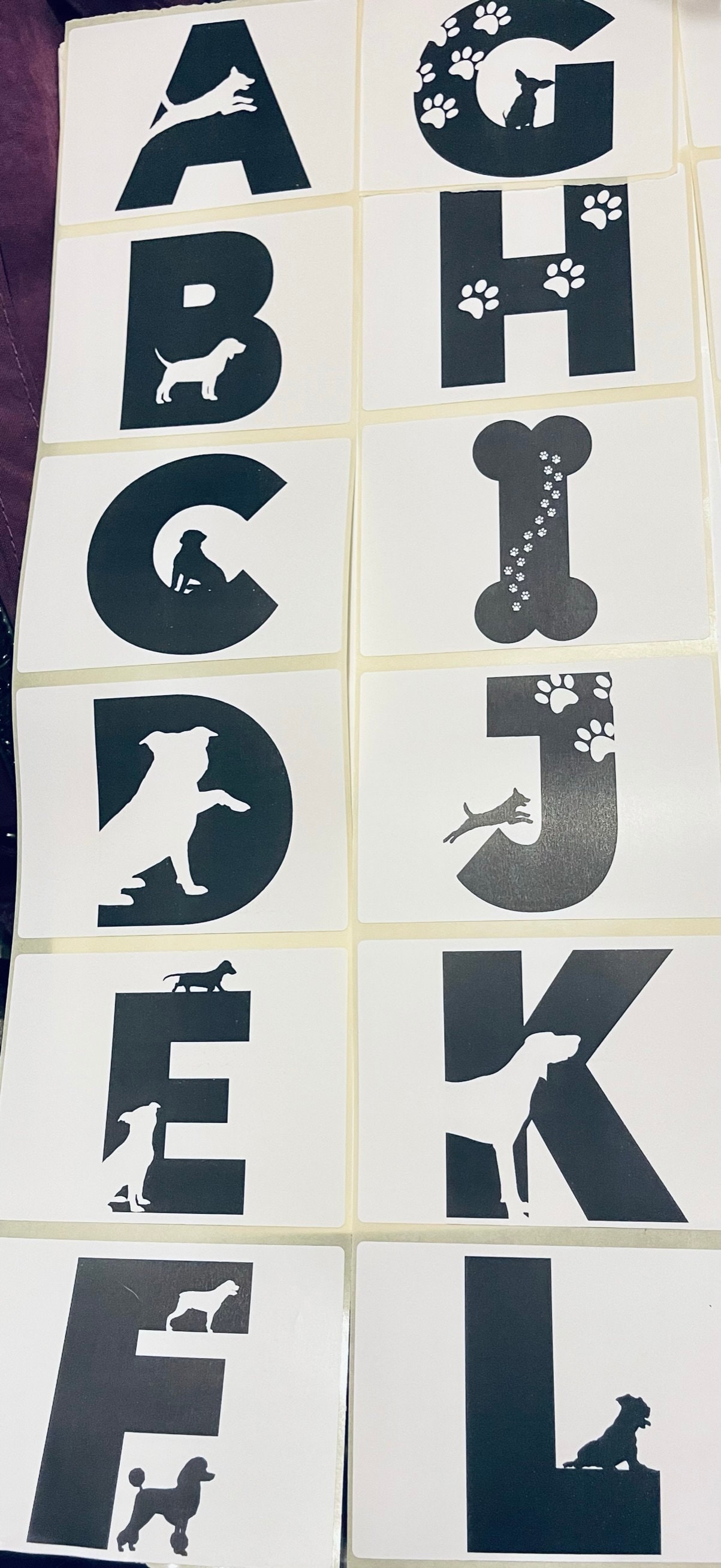 Dog Stickers | Dog Alphabet Labels | Letter Stickers | Letter Labels ...