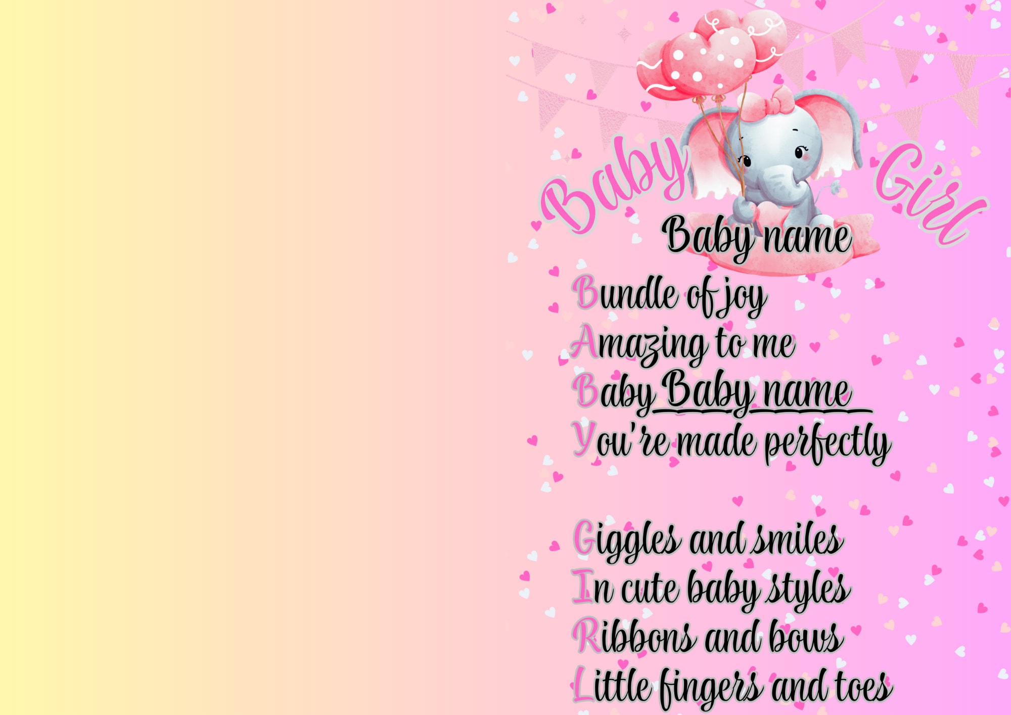 Baby Girl Rhyming Poems