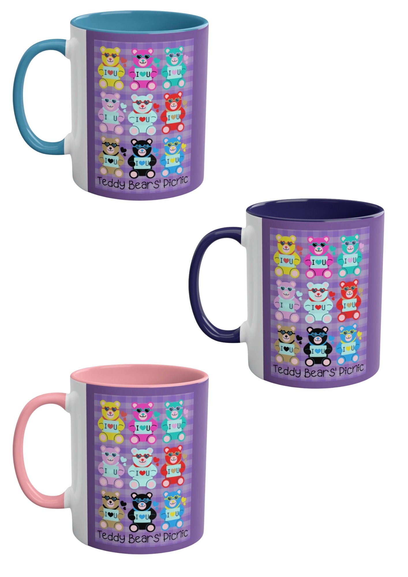 Teddy Bears' Picnic Mug, Teddy Bear Cup, Cute Gift for One I Love, I ...