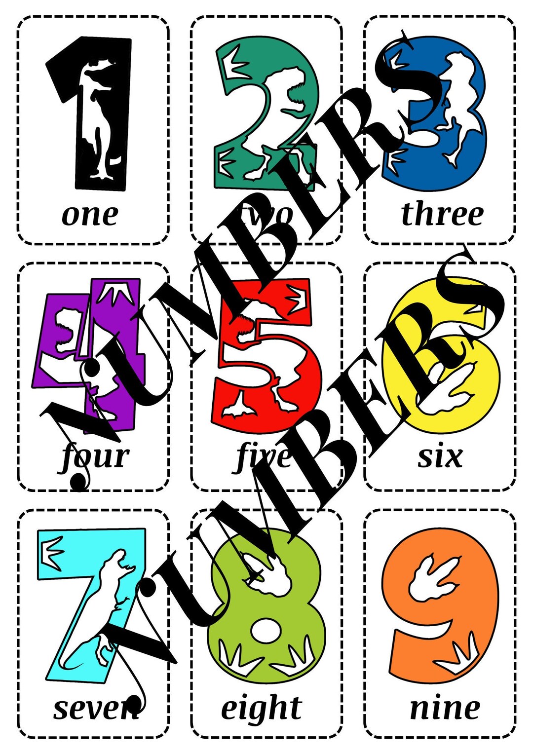 Dinosaur Number Snap Card Game Dinosaur Alphabet Snap Card Game ...