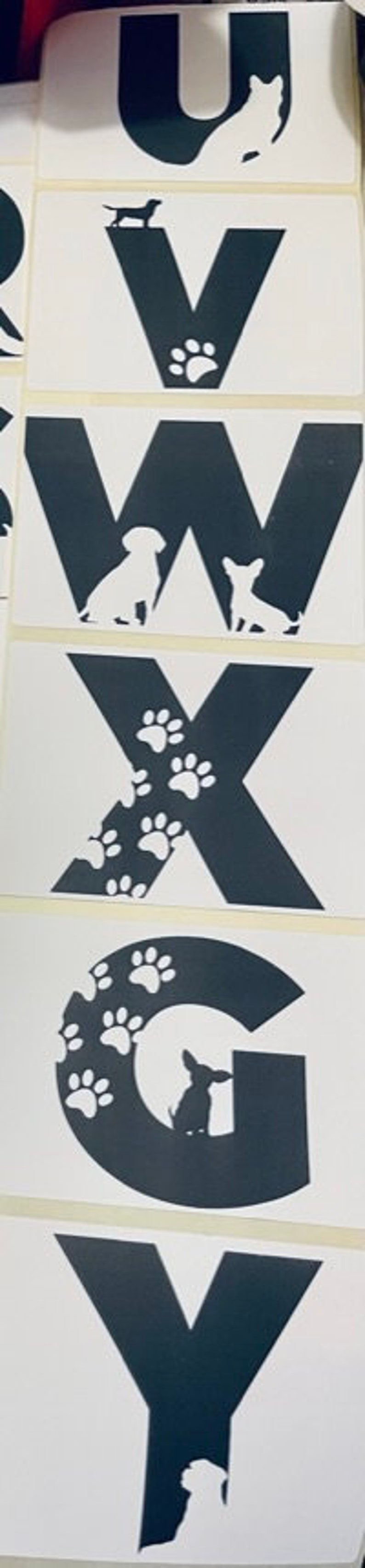 Alphabet Stickers Dog Alphabet Labels Letter Stickers Letter Labels for ...