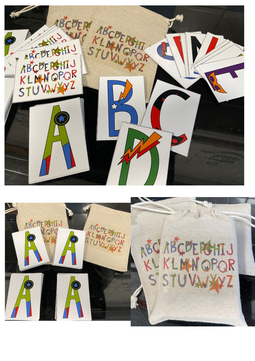 Super Hero Playing Cards, Super Hero Snap, Kids' Fun Alphabet Game ...