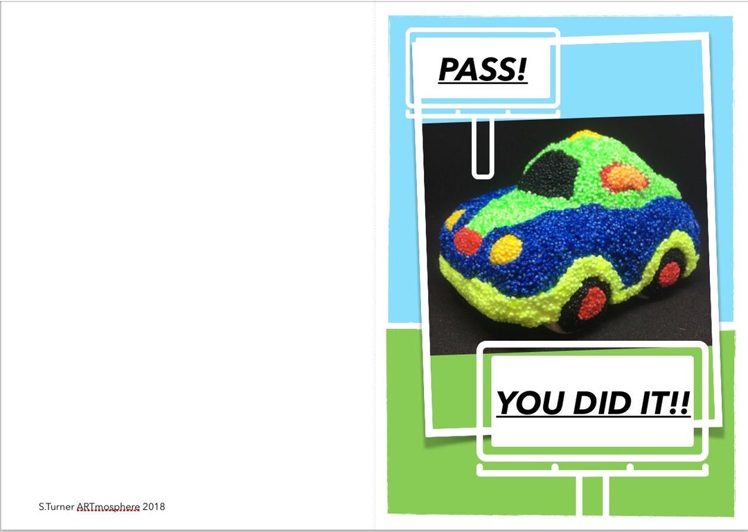 Driving Test Pass Card, Congratulations Card, You Past Your Driving ...