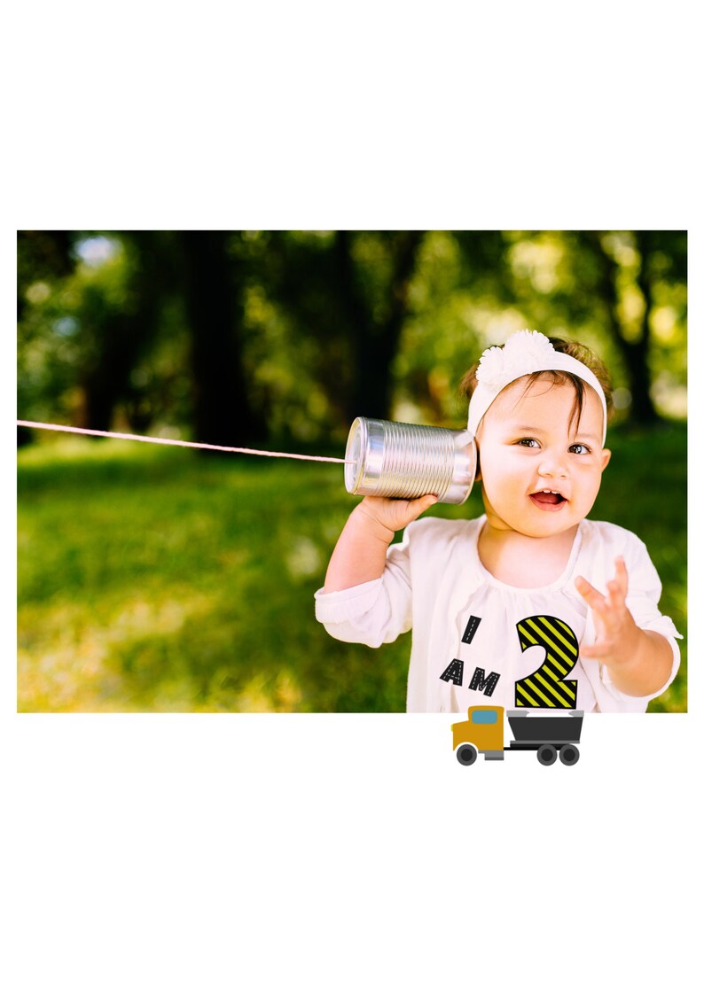 Printable Transfer, I Am 2 Truck Design Transfer for T-shirt, Bag Etc ...