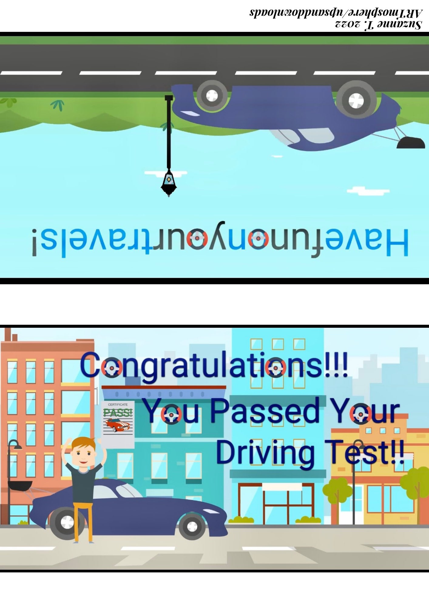 Driving Test Pass Card for Male, Congratulations, You Passed Your ...