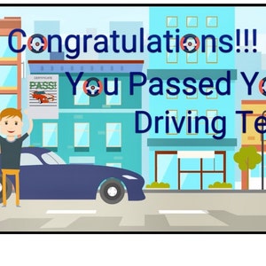 Driving Test Pass Card for Male, Congratulations, You Passed Your ...