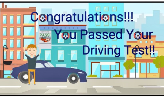 Driving Test Pass Card for Male Congratulations You Passed - Etsy