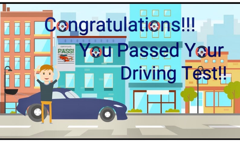 Driving Test Pass Card for Male, Congratulations, You Passed Your ...