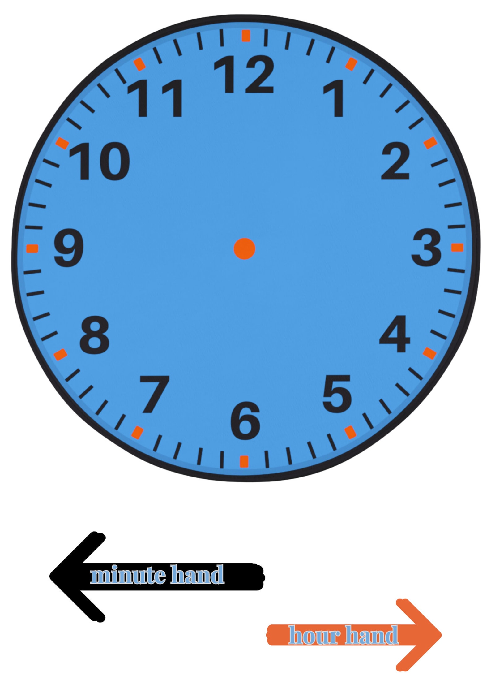 Tell the Time Clock, Magnetic Clock, Learn How to Tell the Time, Large ...