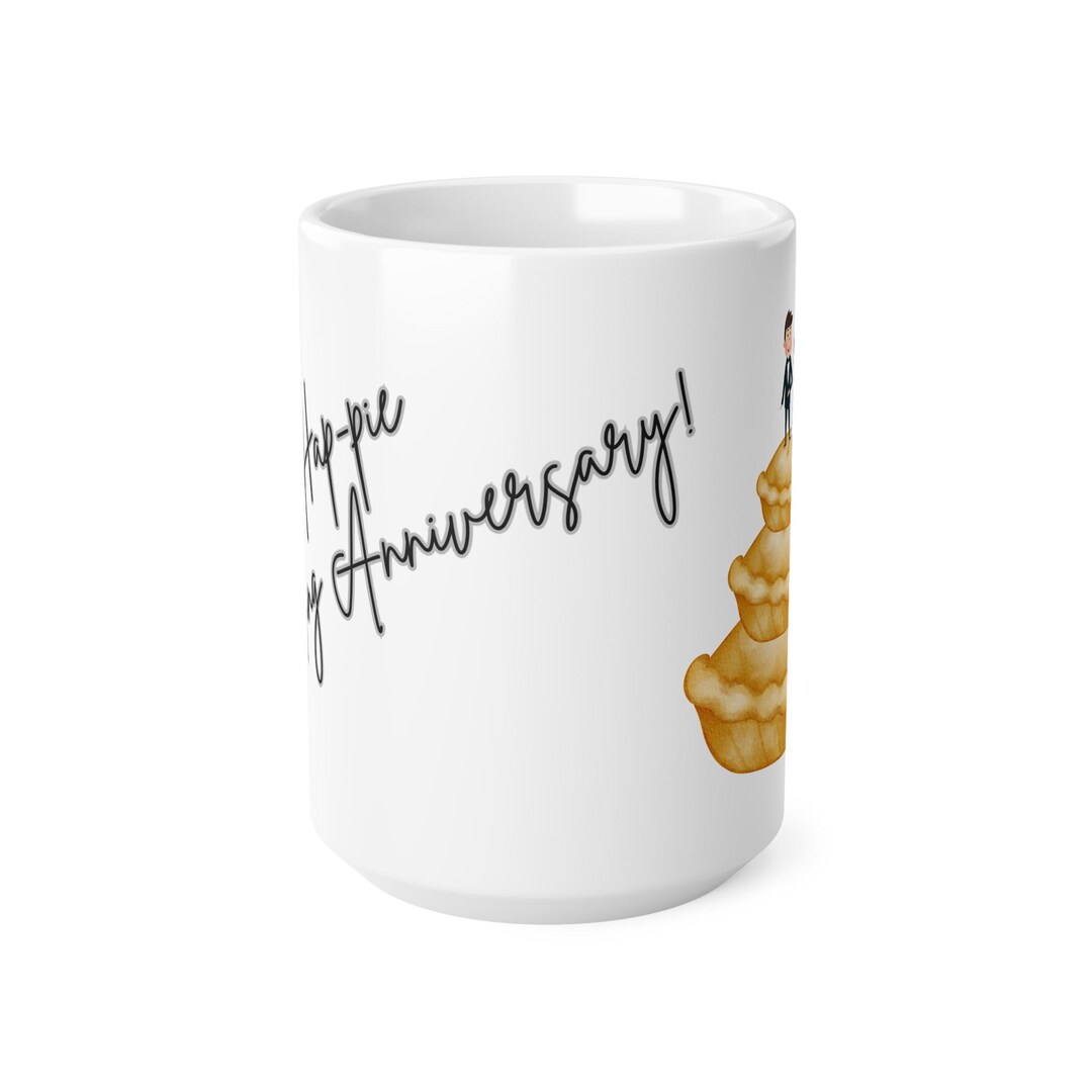 Ceramic Coffee Mugs, Personalized Anniversary Gift, Hap-pie Wedding ...