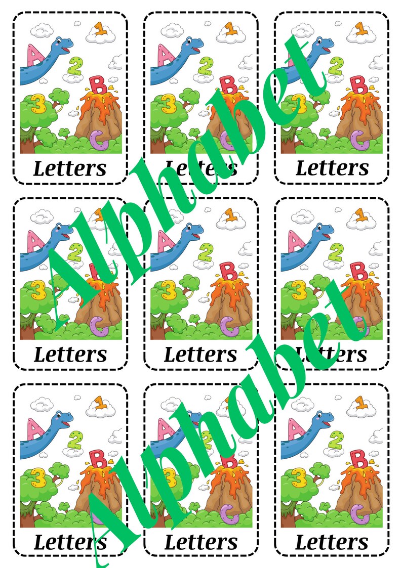 Dinosaur Number Snap Card Game Dinosaur Alphabet Snap Card - Etsy